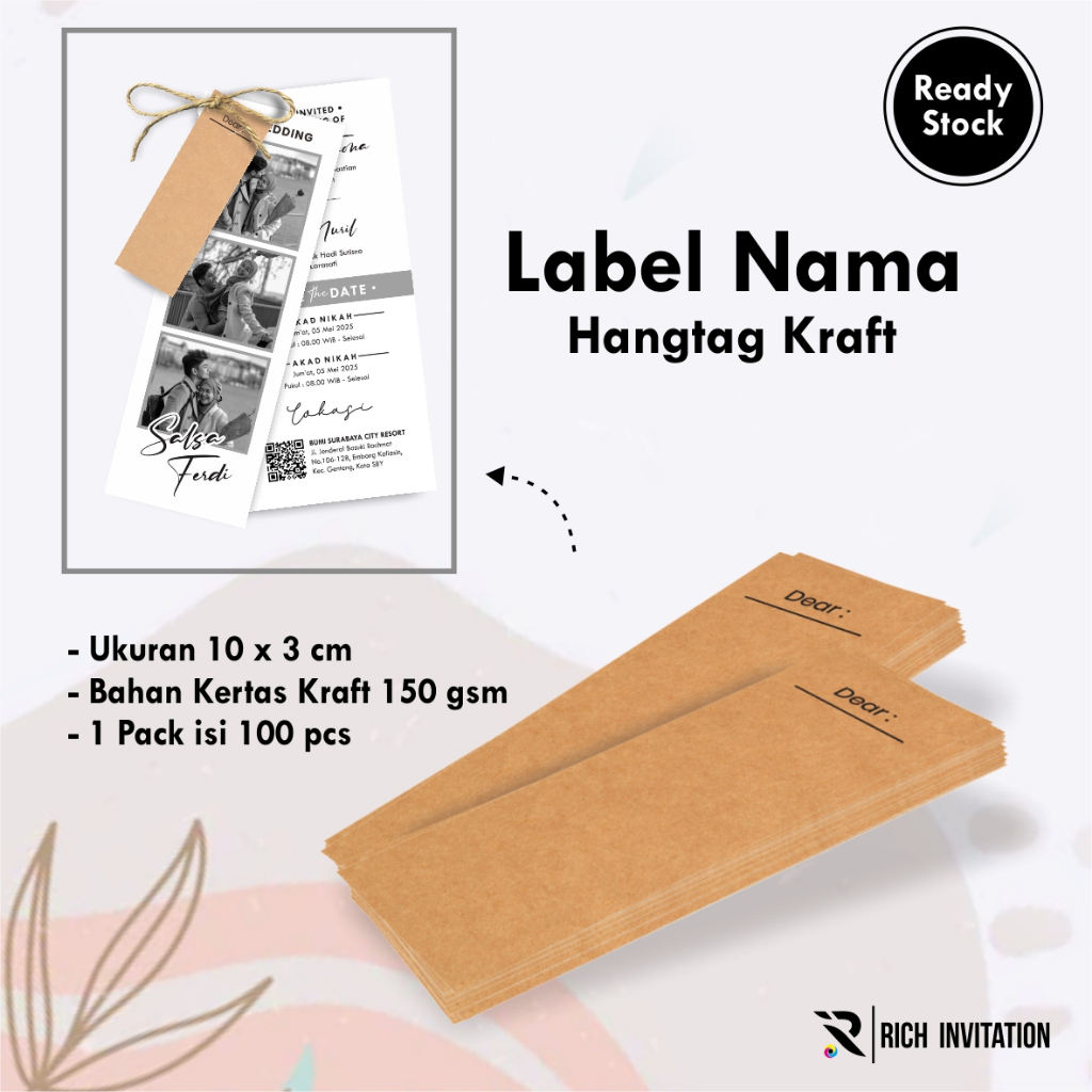 Jual NAME TAG UNDANGAN PERNIKAHAN - KARTU NAMA SOUVENIR UNDANGAN ...