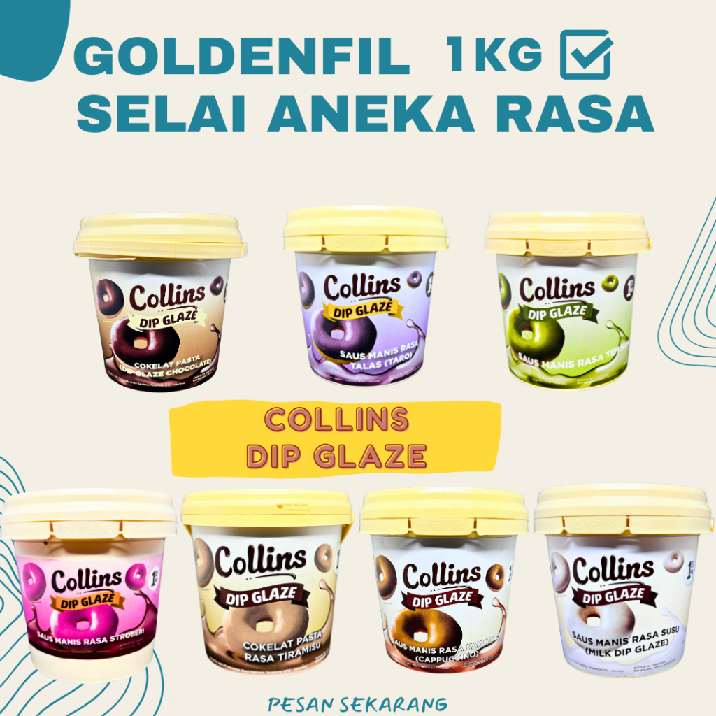 Jual Collins Dip Glaze / Coklat Pasta / Selai Roti Aneka Rasa 1 Kg ...