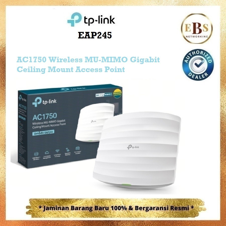 Jual TPLink EAP245 AC1750 Wireless Dual Band Gigabit Ceiling Mount WIFI ...
