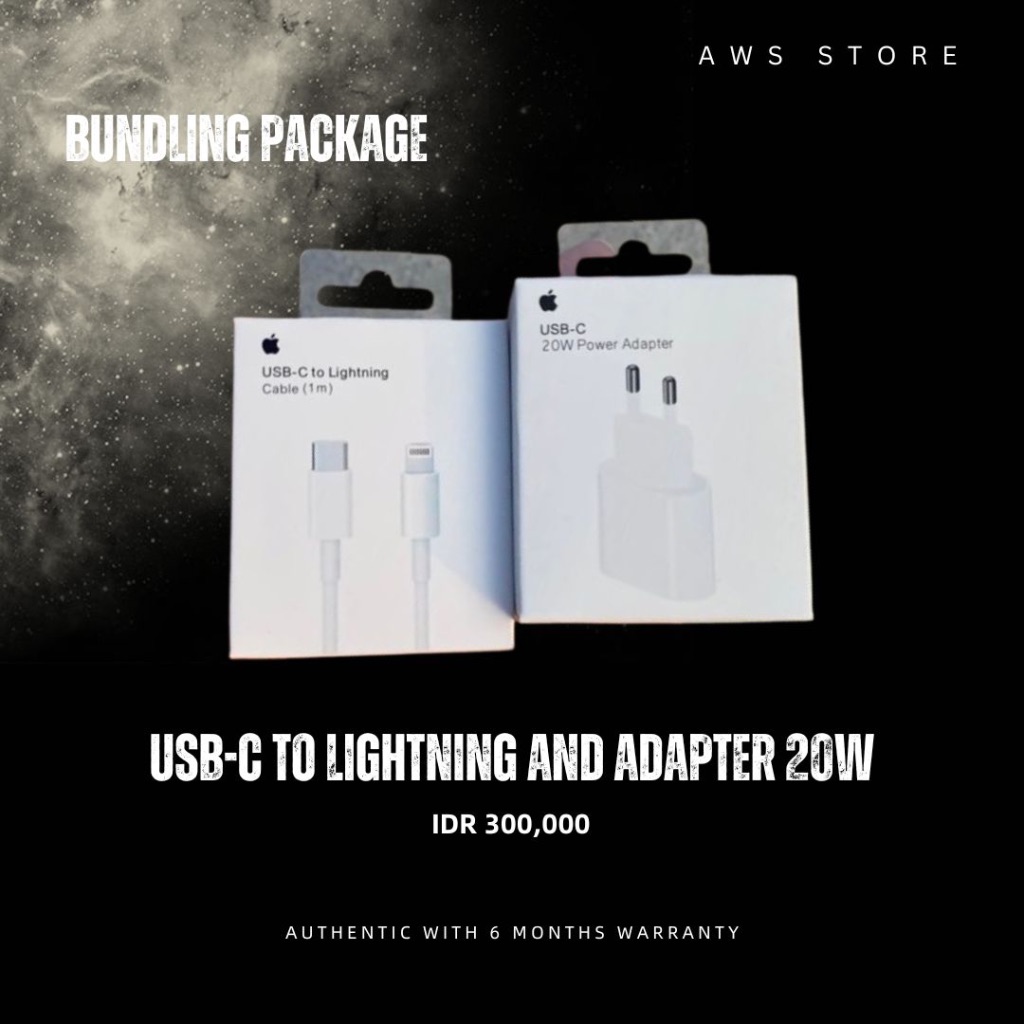 Jual Apple USB-C to Lightning + 20W Adapter | Shopee Indonesia