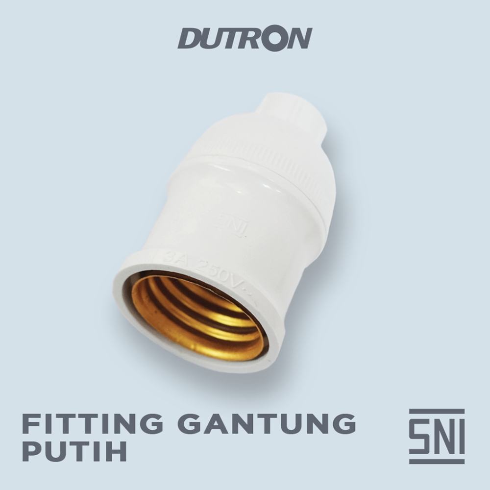 Jual Fitting Lampu Gantung E27 Fiting Gantung Dutron Hitam Putih E27 | Shopee Indonesia