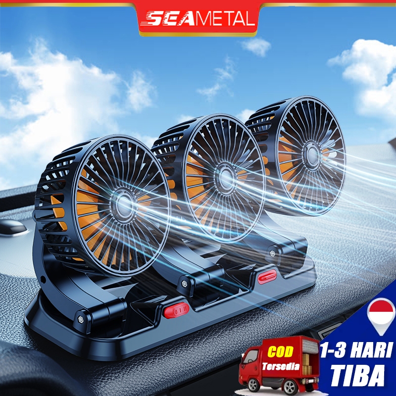 Jual SEAMETAL Kipas Angin Mobil Ganda Pengisi Daya Usb Kipas Angin ...