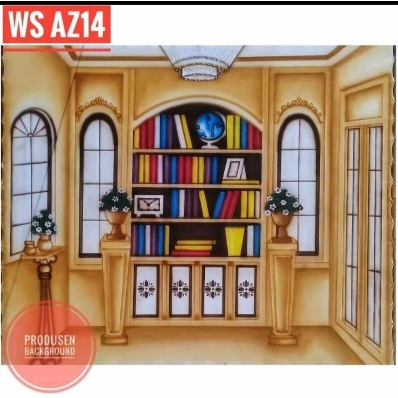 Jual Background Wisuda Terbaru Model Lemari Buku | Shopee Indonesia