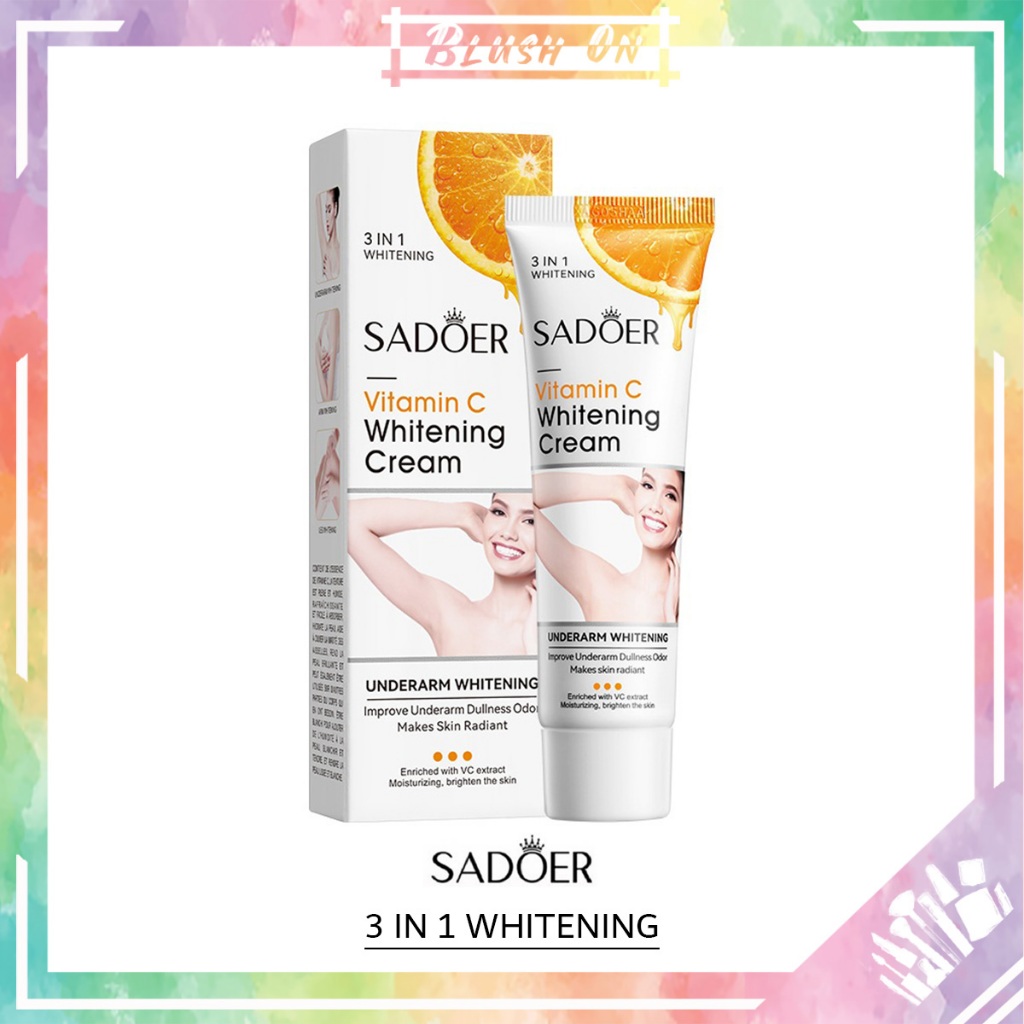 Jual SADOER Vitamin C Whitening Cream Underarm Krim Pemutih Ketiak Alami Memutihkan Badan ...