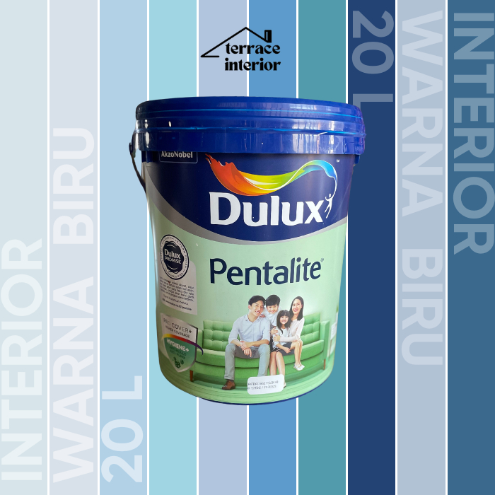 Jual Cat Tembok Dulux Pentalite Interior 20L warna Biru Doff Matt ...