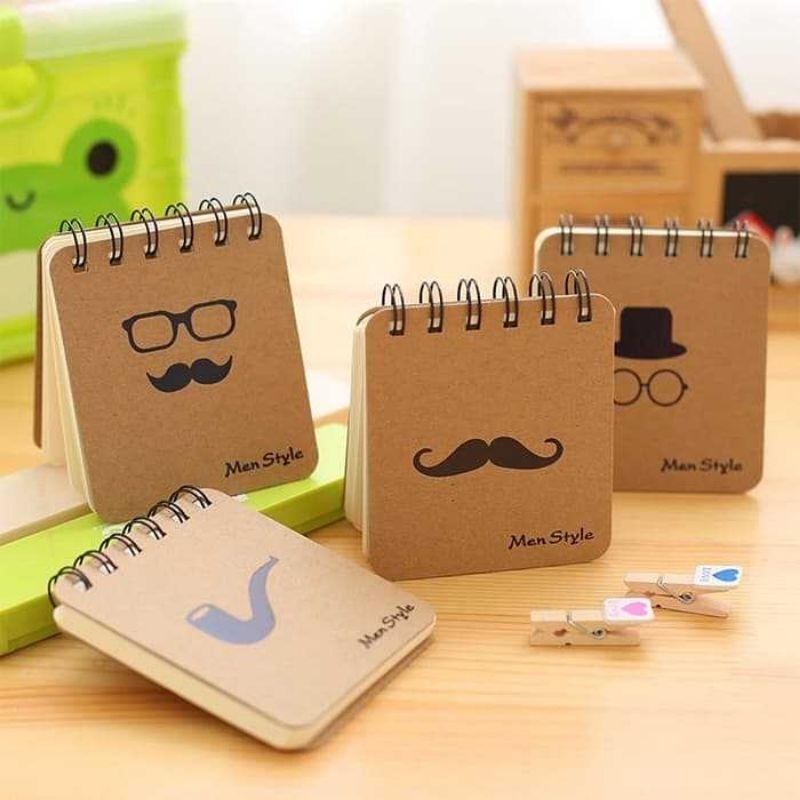 Jual Buku Tulis Notebook Buku Catatan - Book Mini Spiral Men Style ...