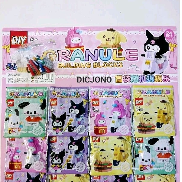 Jual Mainan Edukasi DIY Granule Building Blocks Sanrio / Menyusun Balok ...