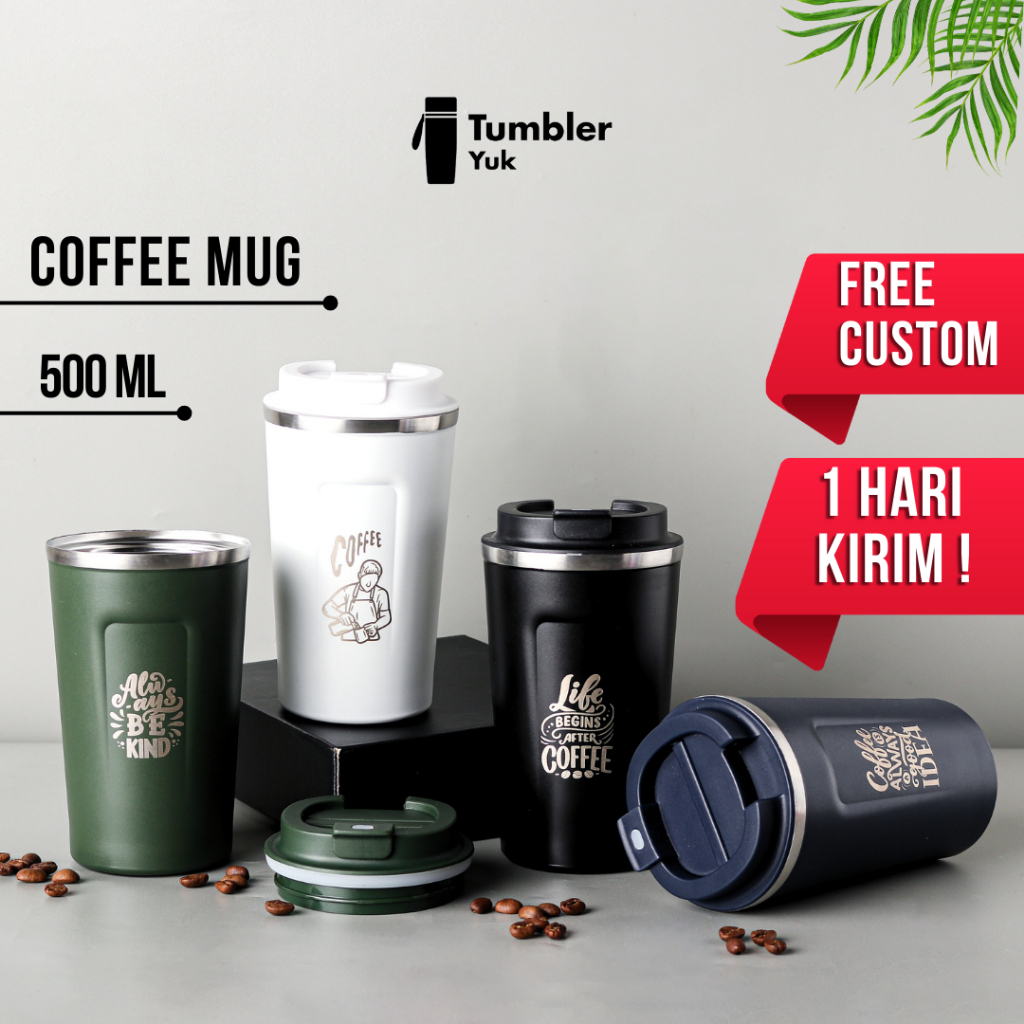 Jual Tumbler Termos Coffee & Tea 500ML Stainless SUS 304 Portable ...