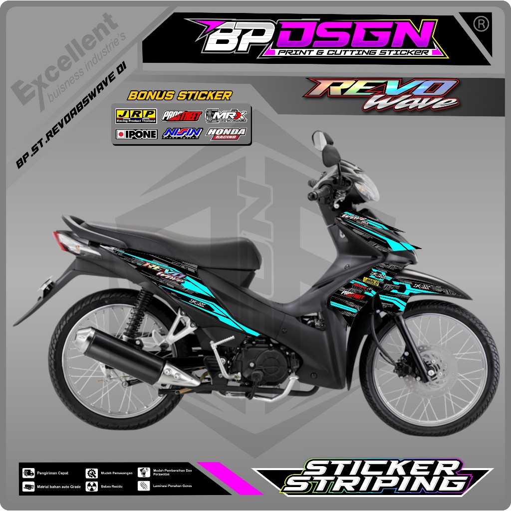 Jual STICKER STRIPING REVO ABSOLUTE WAVE 110 - STIKER MOTOR HONDA REVO ...