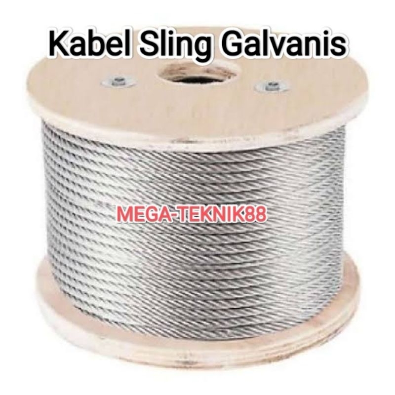 Jual KAWAT SELING GALVANIS 6X7 HC 2 MM / KABEL SLING / WIRE ROPE GALVANIZED 2MM | Shopee Indonesia