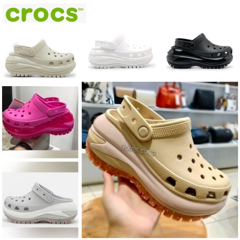 Jual CROCS Classic Mega Crush Clog / Crocs Mega Crush Clog Woman / Sandal wanita / Crocs wanita ...