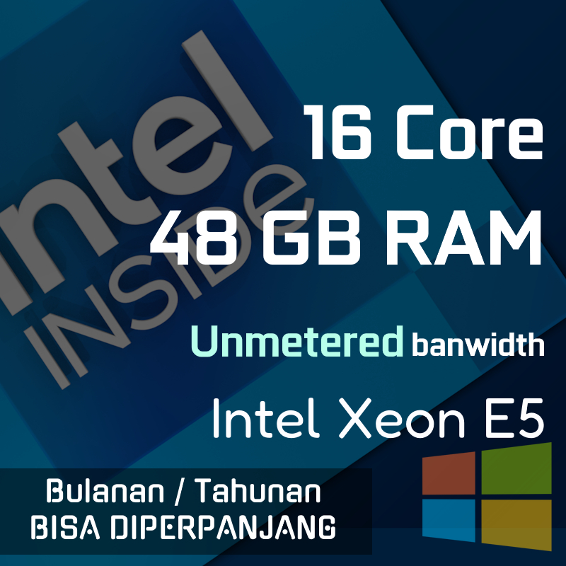 Jual RDP Windows / VPS Linux ⭐ UpTo 48 GB RAM ⭐ Unmetered bandwidth ...