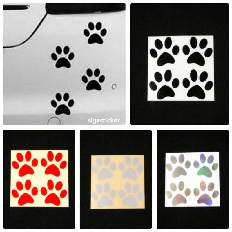 Jual stiker kaki kucing sticker telapak kaki kucing cutting | Shopee ...