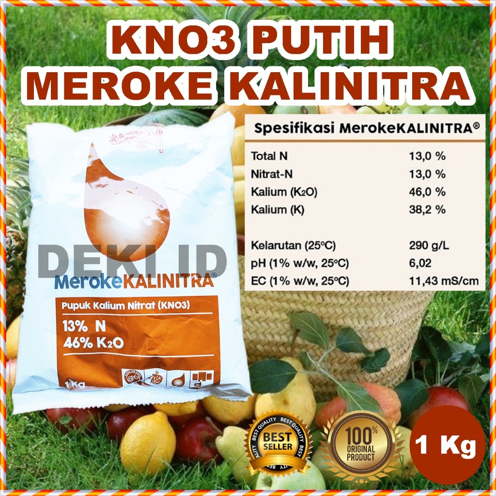 Jual Kalinitra Meroke 1 Kg Kemasan Pabrik Pupuk KNO3 Putih Kalium ...