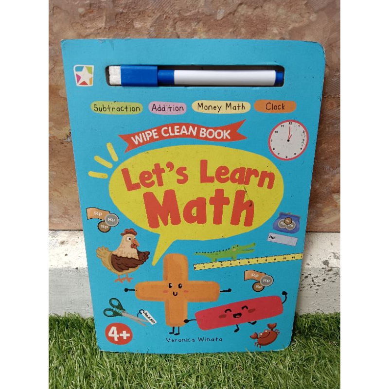 Jual Wipe Clean Book Let's Learn Math 4+ Oopredoo | Shopee Indonesia