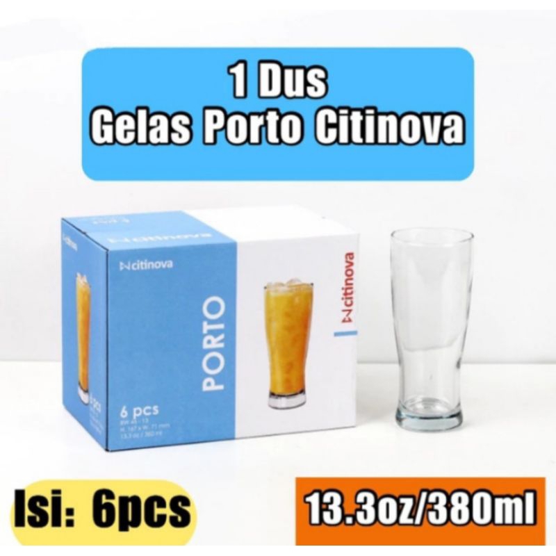 Jual Gelas Porto Citinova Gelas Kaca Gelas Minuman Jus Cafe GelasTinggi ...