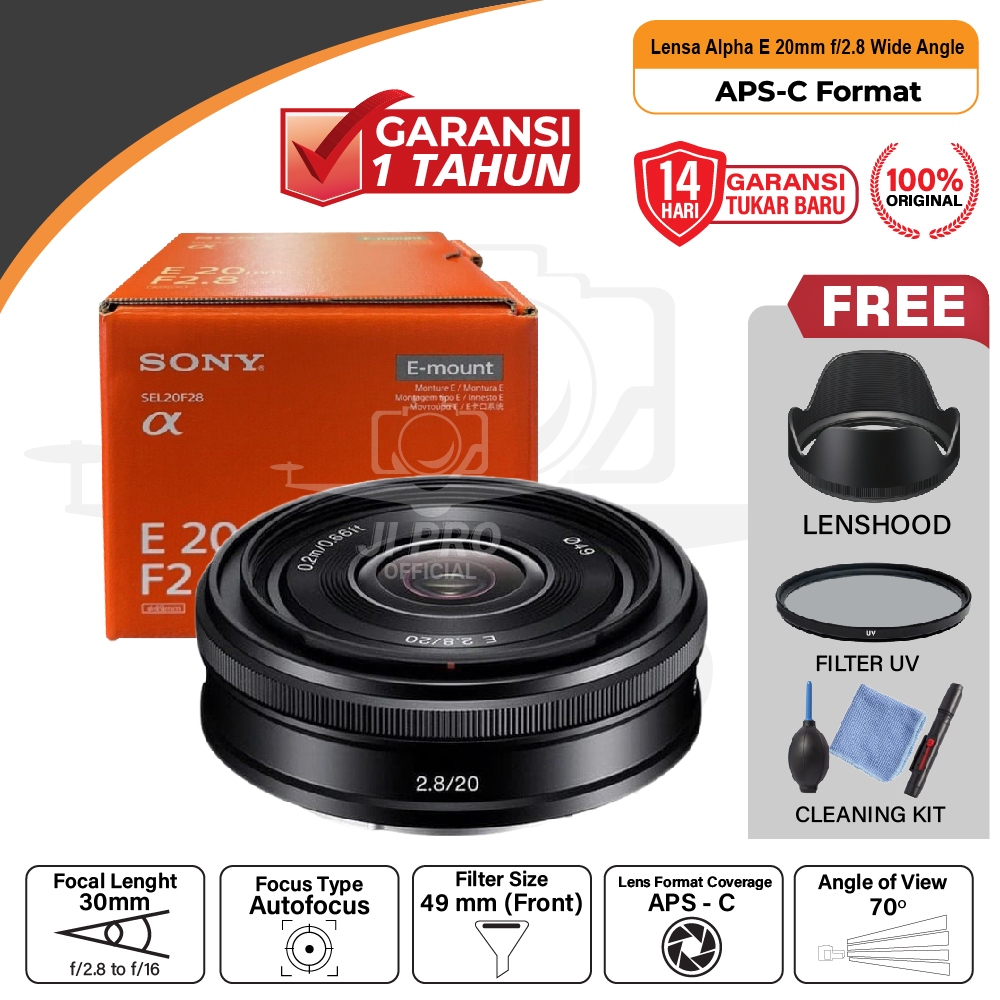 Jual Lensa Sony E 20mm f2.8 Wide Angle Lens Garansi | Shopee Indonesia