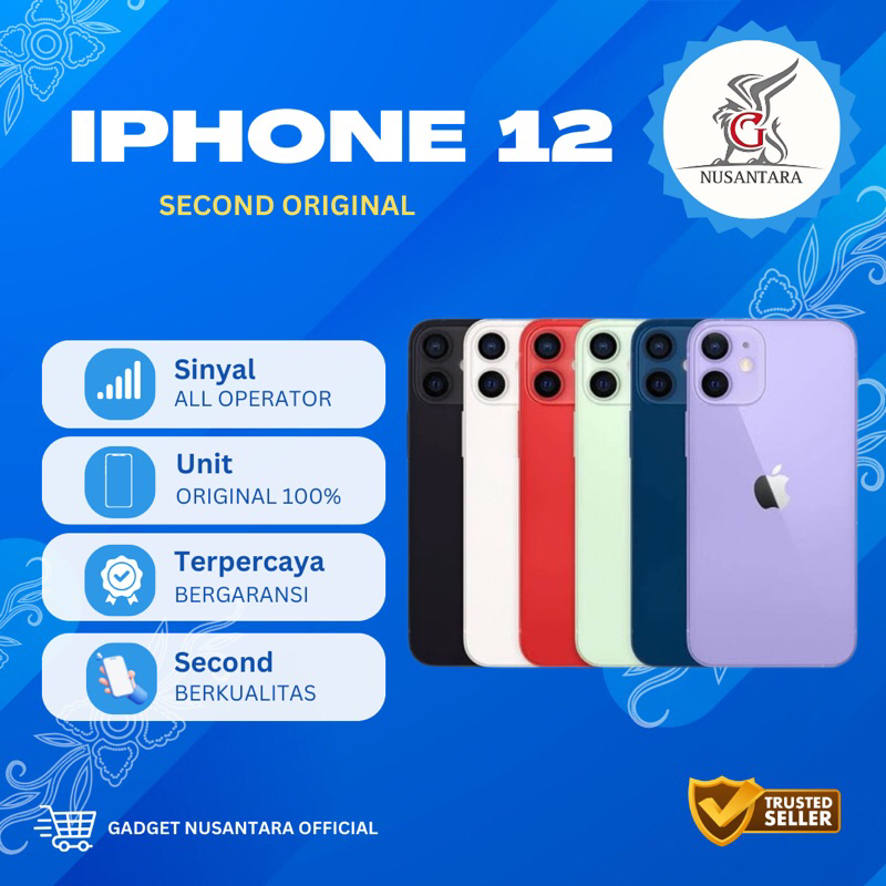 Jual iPhone 12 second Inter Original Fullset Like New | Shopee Indonesia
