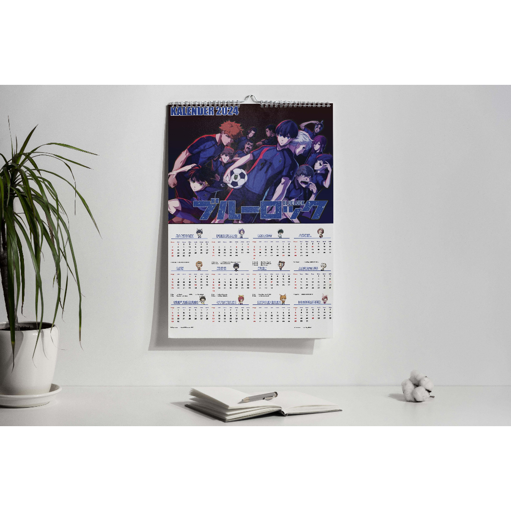 Jual Kalender Dinding Anime Ukuran A3+ Edisi 2 I Cetak Kalender 2024 ...