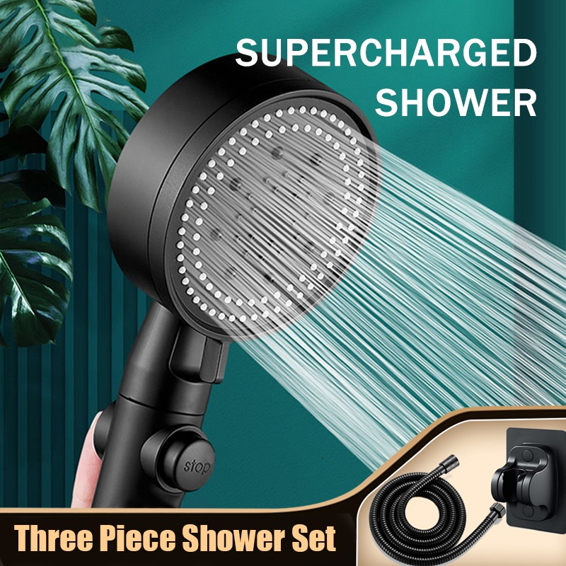 Jual Hitam Premium Pancuran Tangan Portable Kamar Mandi Shower Hitam Kepala Shower Set Dengan ...