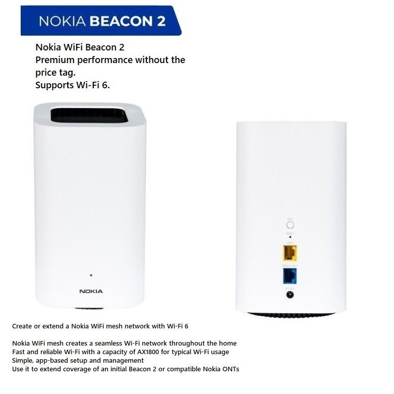 Jual Nokia Wifi Beacon 2 Home Wifi Gateway - Mesh Router Extender ...