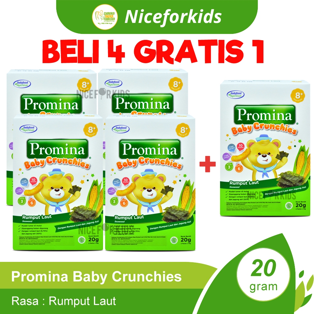 Jual Promina Baby Crunchies Rasa Rumput Laut 20gr / Promina Crunchies ...