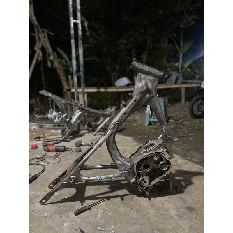 Jual RANGKA CB GL100 SET BUNTUTAN PAKAI MJS PRESISI BEGEL PANJANG FULL MANISAN MIRIP K2 | Shopee ...