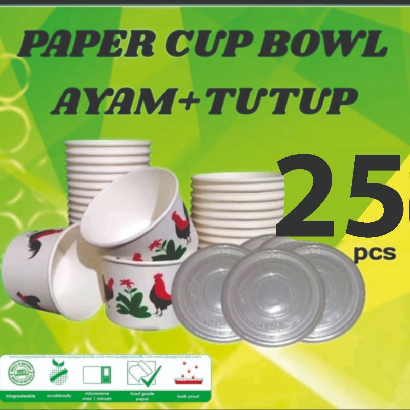 Jual Mangkuk Mangkok Paper Papper Box Wadah Cup Rice Bowl isi 25 pcs ...