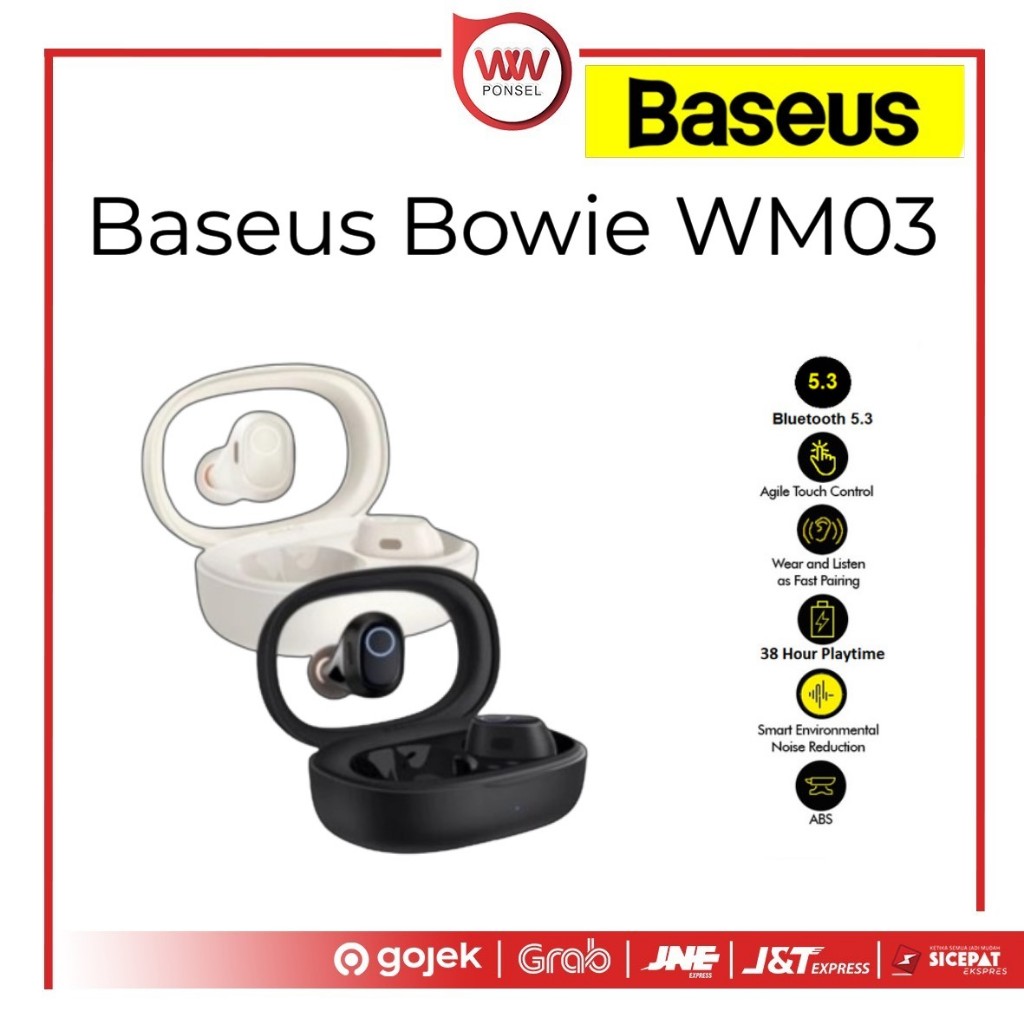 Jual Baseus Bowie WM03 True Wireless Earphones TWS Bluetooth | Shopee Indonesia