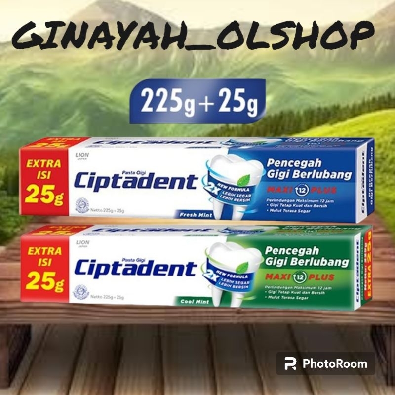 Jual CIPTADENT PASTA GIGI MAXI 12 PLUS JUMBO FRESHMINT || COOL MINT ...