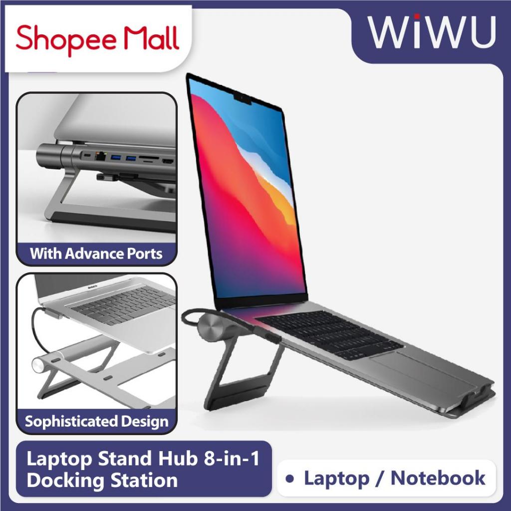 Jual Laptop Stand WiWU Hub 8-in-1 USB-C Docking Station Aluminum Holder ...