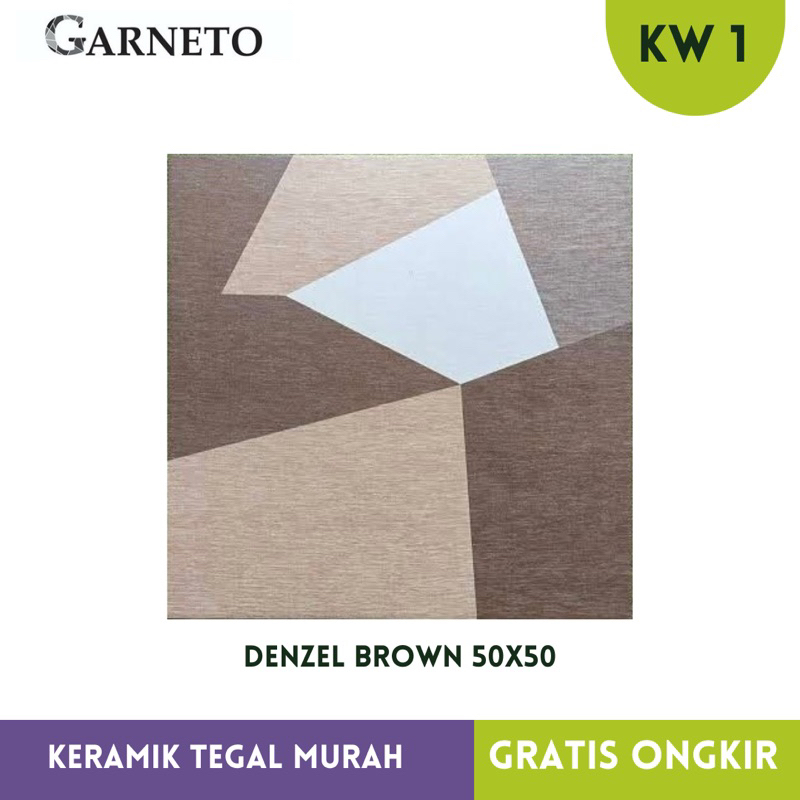 Jual Keramik Kamar mandi / teras 50x50 Denzel Brown Kw1 matt | Shopee ...
