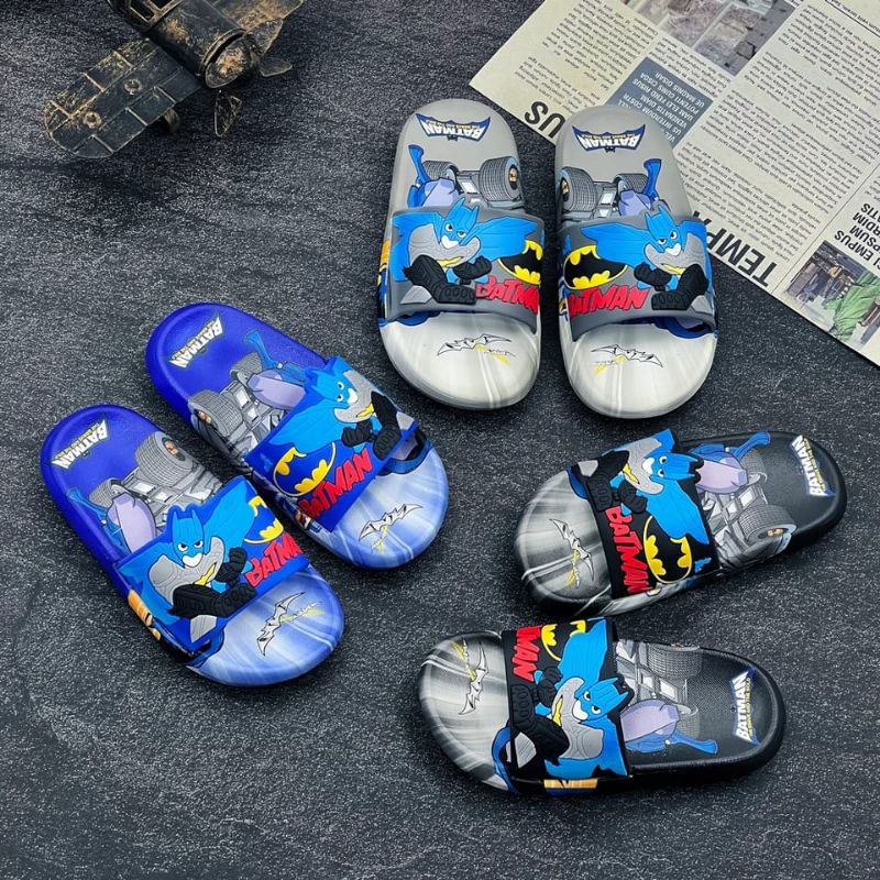 Jual Sandal Slipper Selop Anak Laki Cowok Karakter Superhero Batman ...