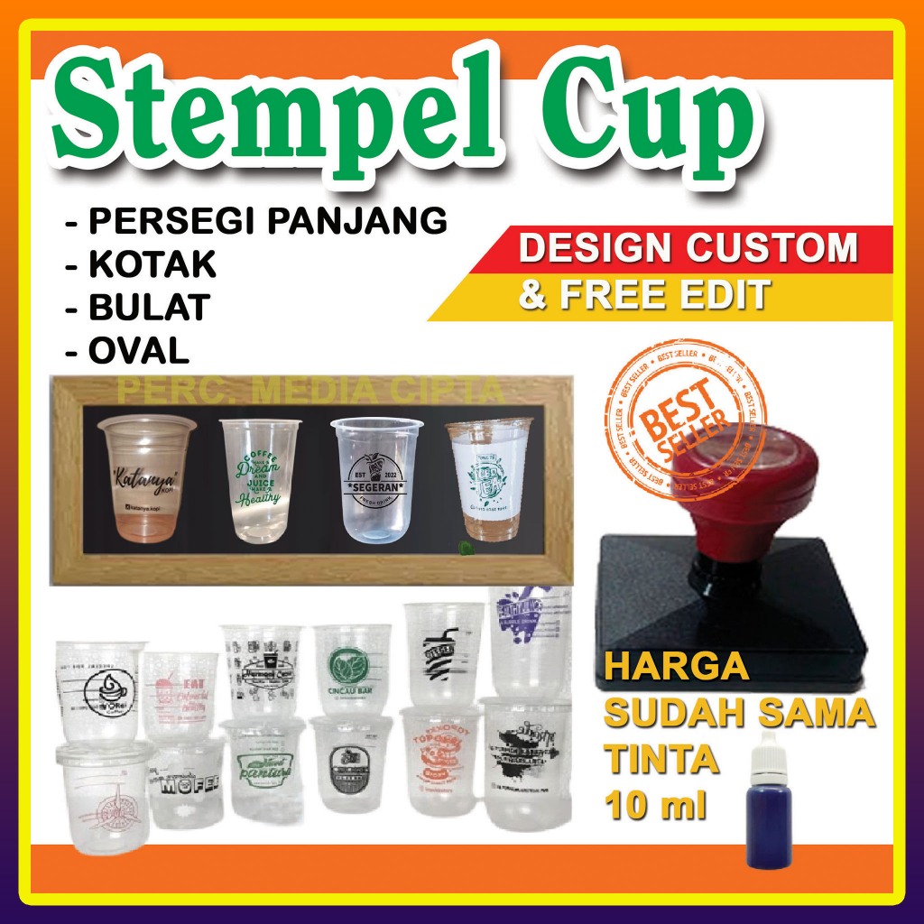 Jual Stempel Gelas Cup / Plastik / Sterofom / Kayu | Shopee Indonesia