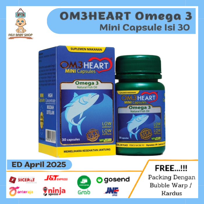 Jual Om3Heart Omega 3 Supplement Kesehatan Jantung Kolesterol Dan Daya ...
