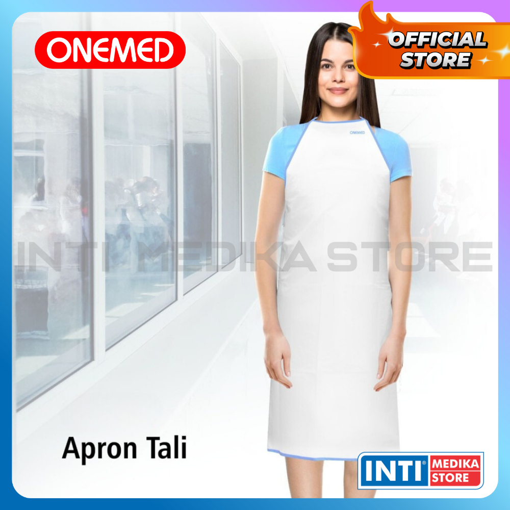 Jual ONEMED - Apron TALI Plastik | Celemek Medis Bidan | Shopee Indonesia