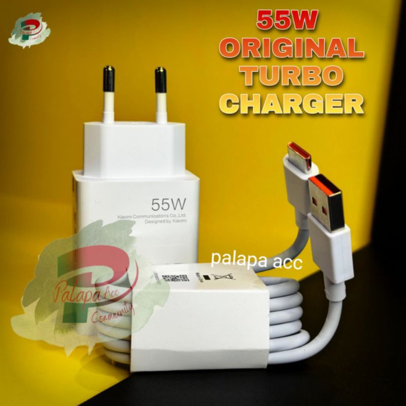 Jual POWER CHARGER XIAOMI TURBO 55W TYPE C TURBO CHARGE 55WATT MI 9/MI ...