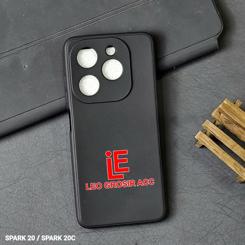 Jual Tecno Spark 20 Tecno Spark 20c Case Macaron Black Case Premiun