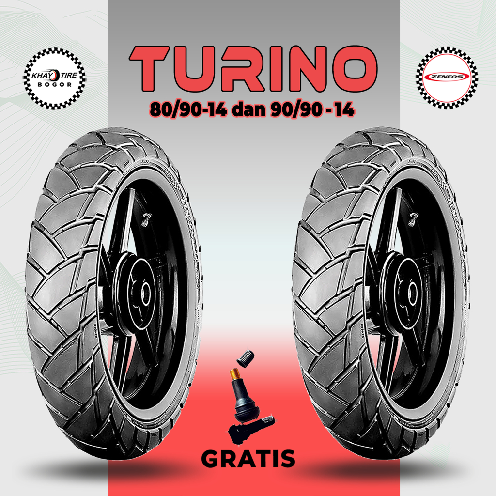 Jual Sepasang Ban Motor Matic 𝗭𝗘𝗡𝗘𝗢𝗦 𝗧𝗨𝗥𝗜𝗡𝗢 80/90-14 dan 90/90-14 ...