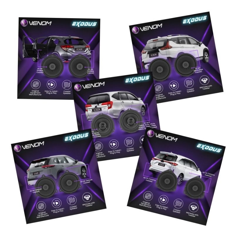 Jual SPEAKER COAXIAL OEM VENOM EXODUS EX-SCC / EX-TC / EX-HC / EX-MC ...