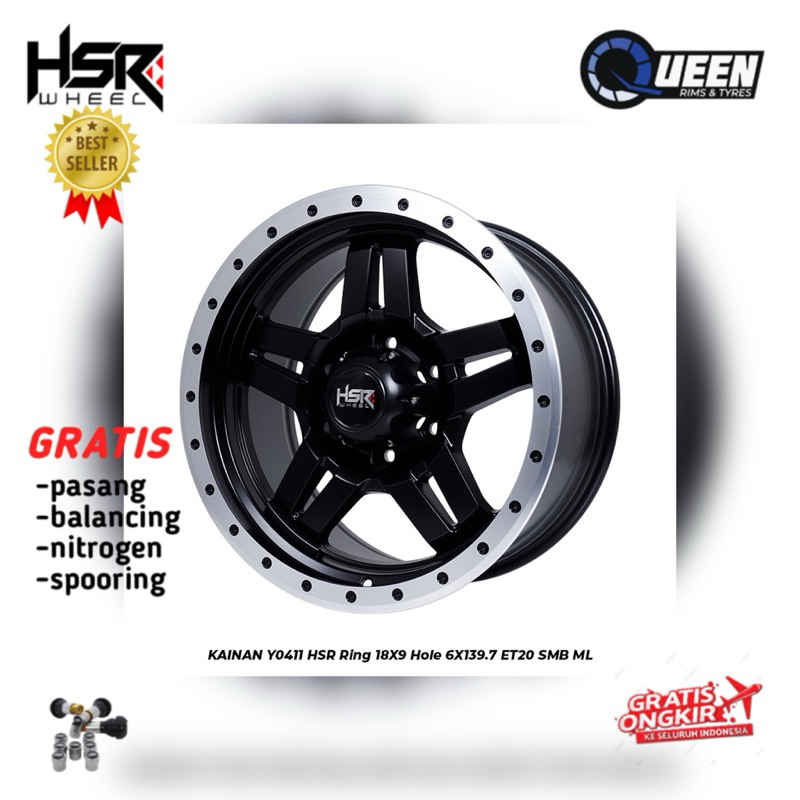 Jual VELG SEMI OFFROAD R18 HSR KAINAN untuk mobil Pajero, Fortuner ...