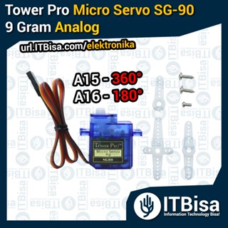 Jual ITBisa - Micro Servo Motor SG90 9g Analog 180 360 Derajat Degree SG-90 9 gram Tower Pro ...