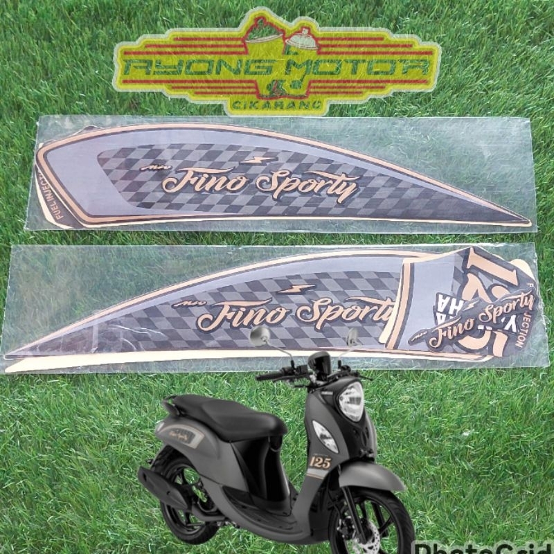 Jual Striping Yamaha Fino Sporty 125 2023 Abu Abu | Shopee Indonesia