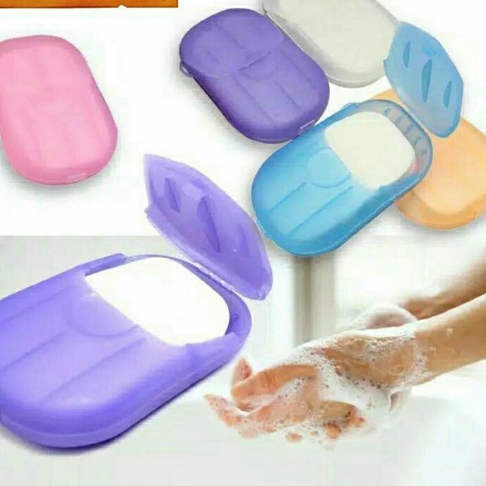 Jual Sabun Kertas Cuci Tangan 20 pcs Travel Travelling Paper Soap Mini ...