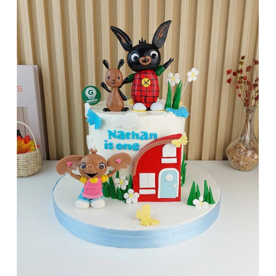 Jual CAKE TEMA BING BUNNY UK 20CM DOUBLE CAKE / KUE ULANG TAHUN CUSTOME ...
