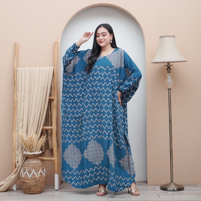 Jual Gamis Kaftan Jumbo LD 170 Rayon Premium Kekinian Busui | Shopee Indonesia