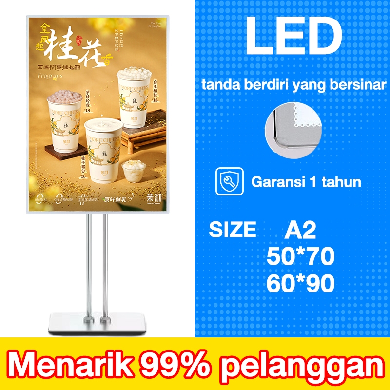 Jual Standing Poster Slim Light Box LED Display - A2/50*70/60*90 ...