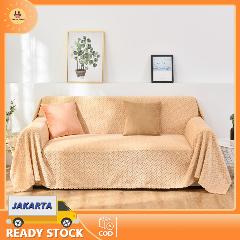 Jual Selimut penutup sofa /Selimut Estetik / Selimut Sofa Polos Gaya Nordic Bantal Sofa Anti ...