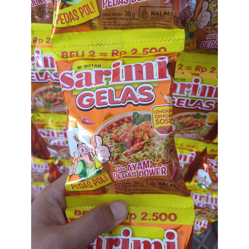 Jual Sarimi Gelas Renceng Rasa Pedas Dower [10 pcs] | Shopee Indonesia