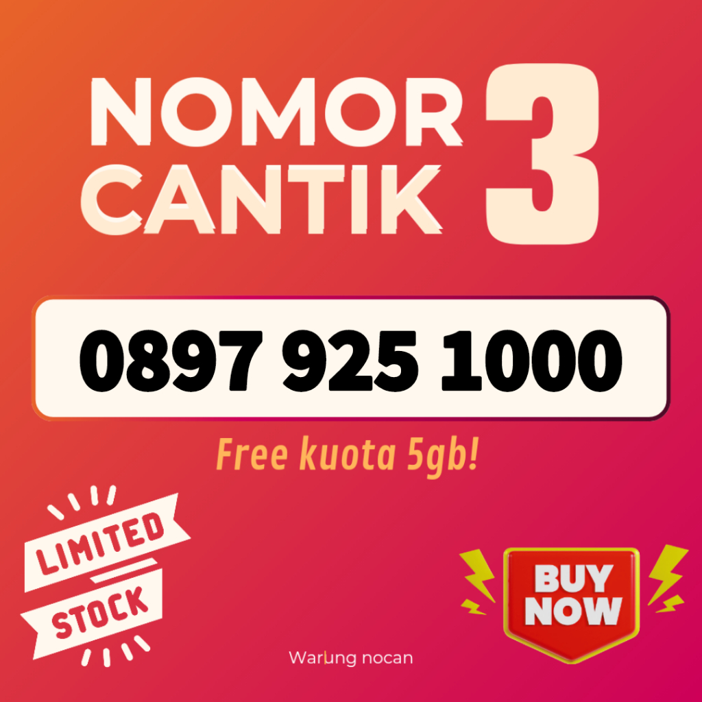 Jual Perdana tri Cantik | Nomor cantik tri three 3 11 digit | Kartu ...